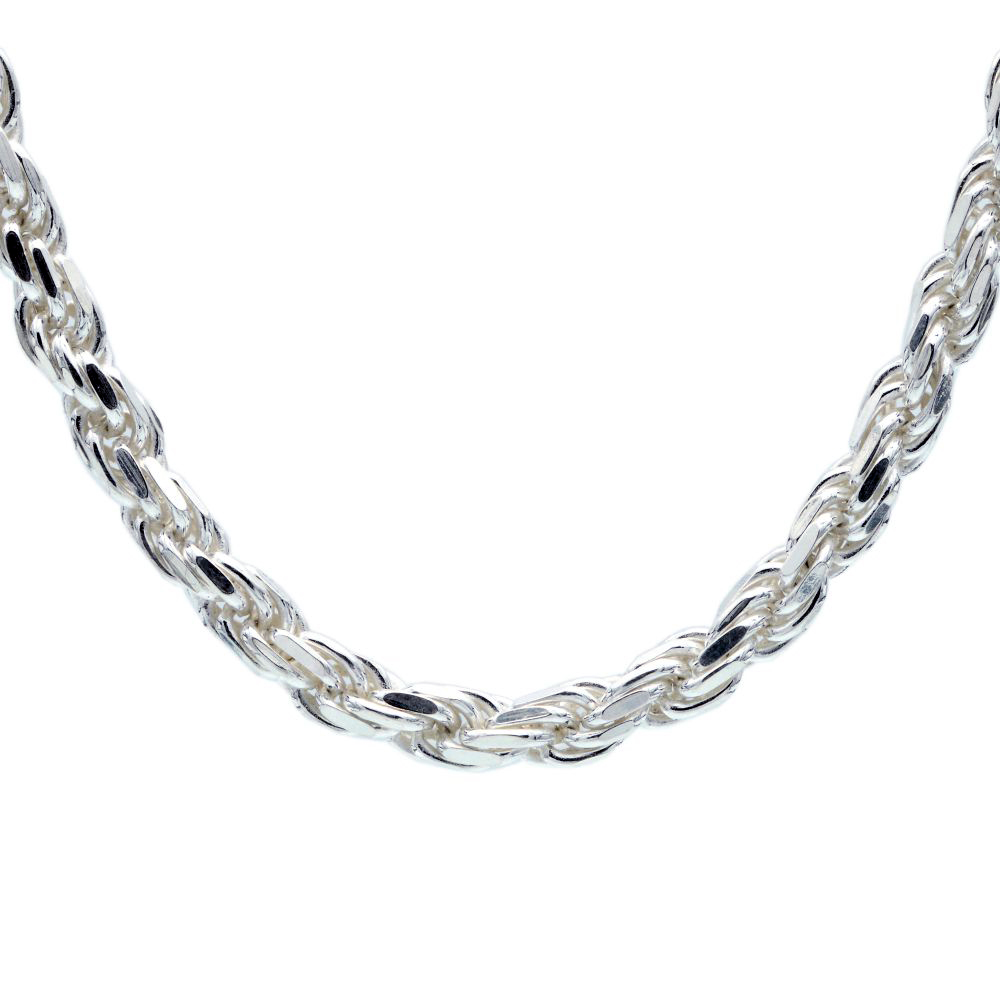 20Inch Silver Rope Chain for Men - Asavir