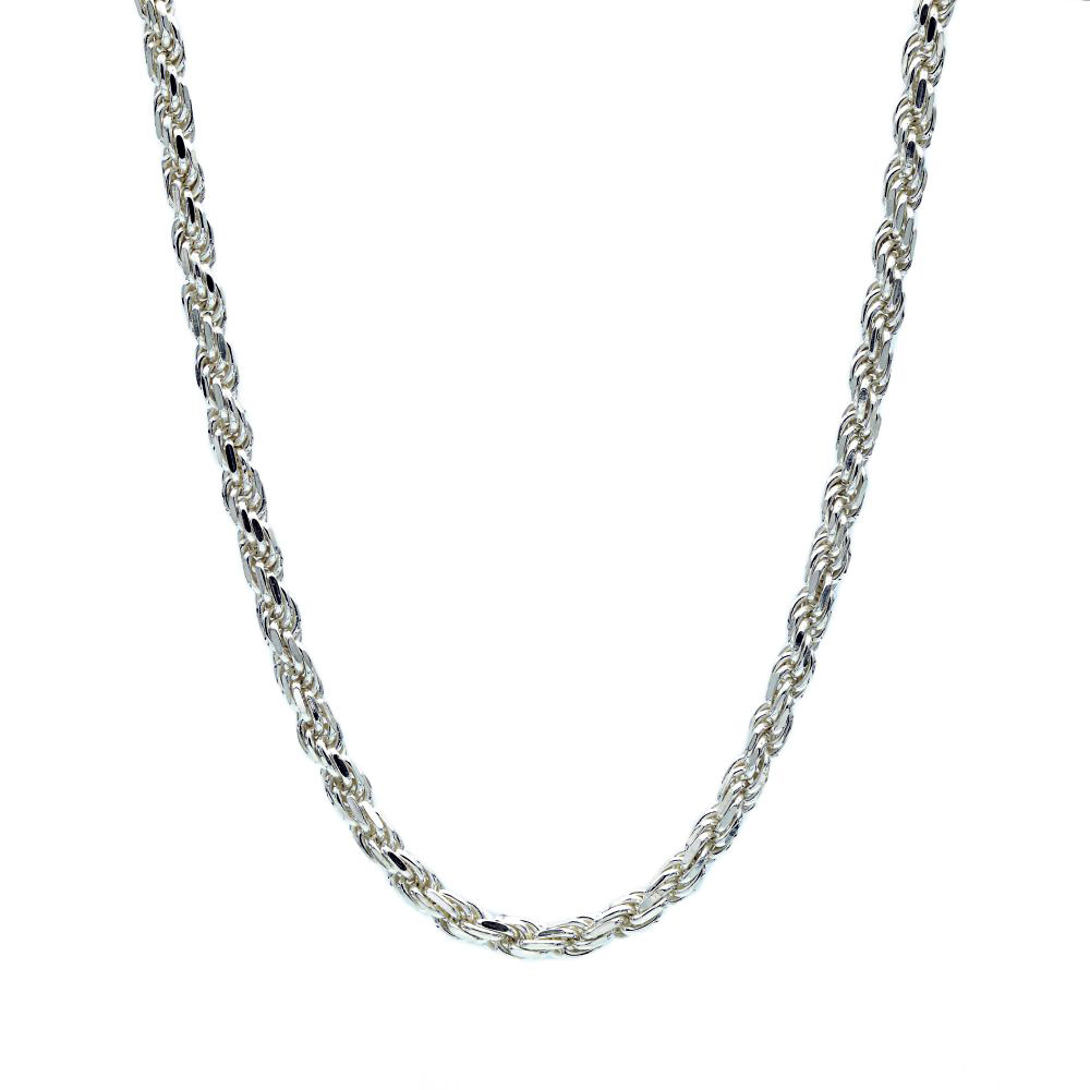 18Inch Silver Rope Chain for Men - Asavir