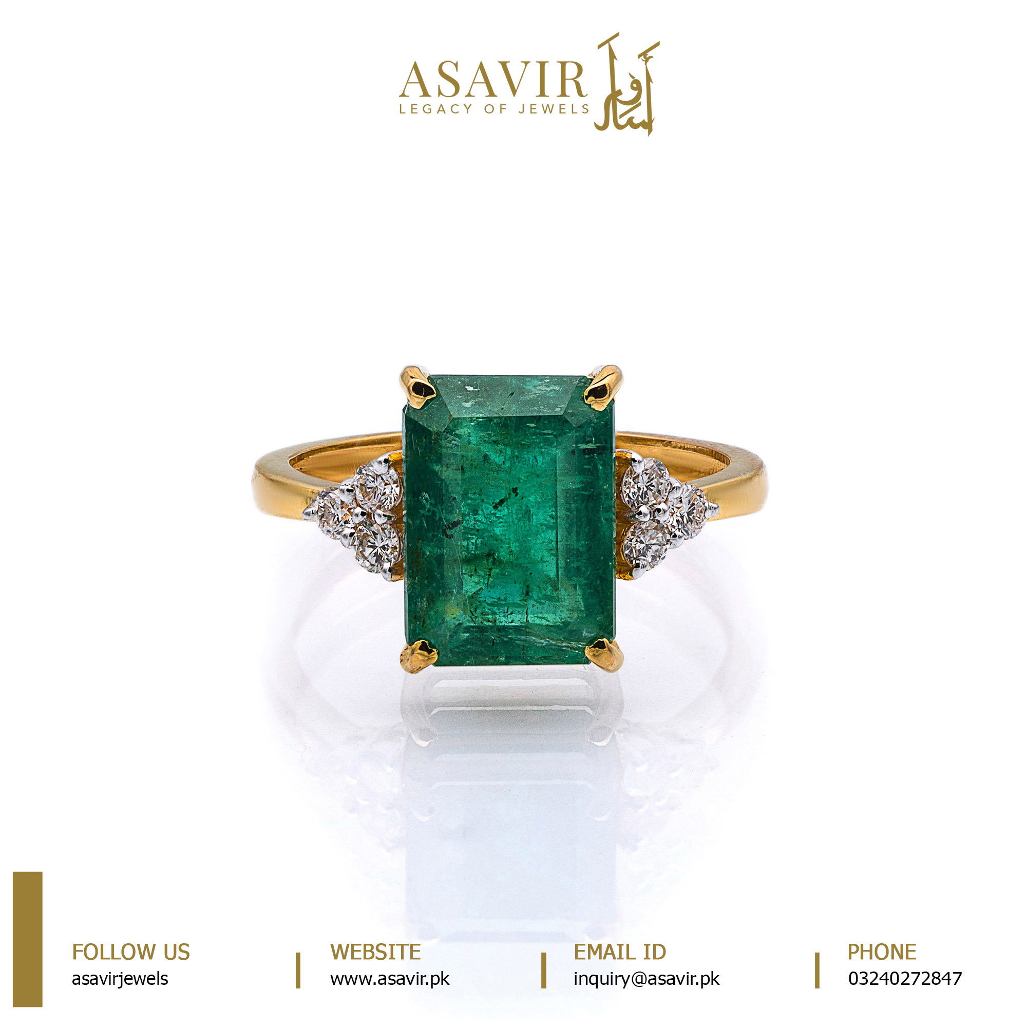 Green Diamond Ring - Asavir