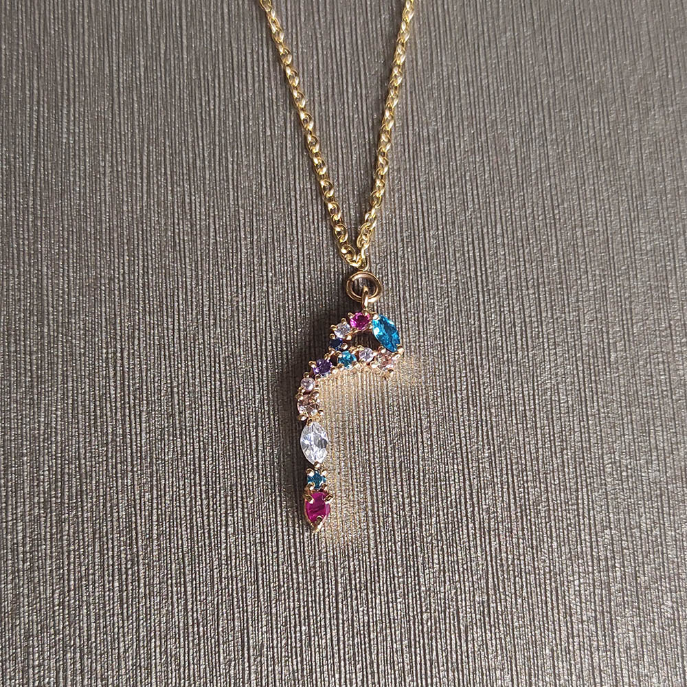 Gold Meem Pendant - Asavir