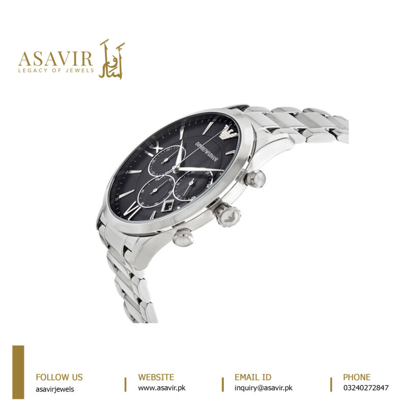 Emporio Armani Men’s Quartz Stainless Steel Green Dial 42mm Watch ...