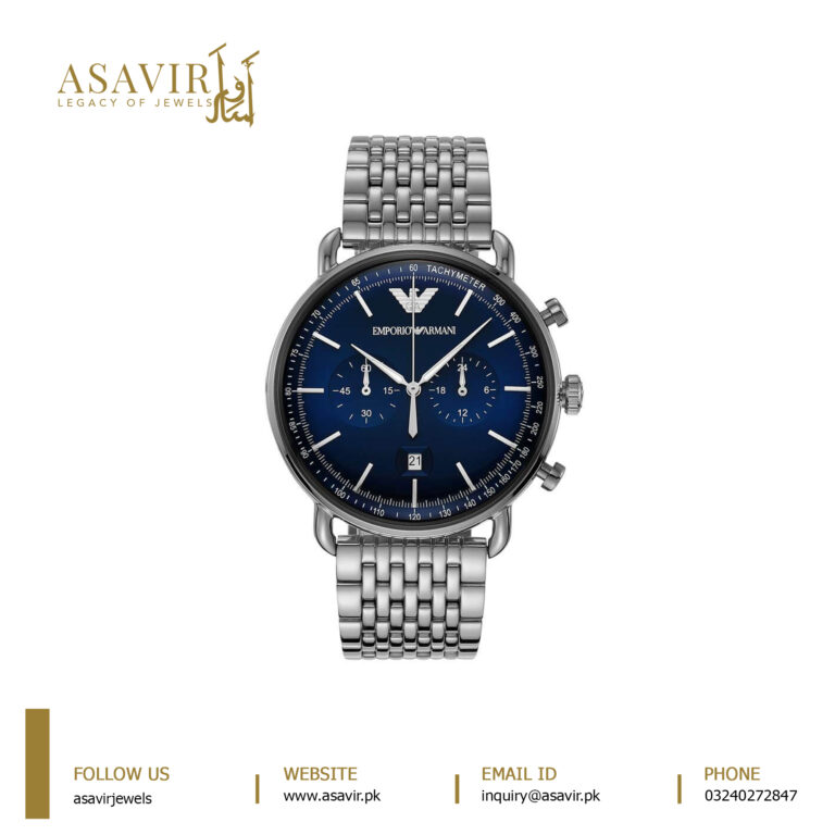 Emporio Armani Men’s Quartz Stainless Steel Green Dial 42mm Watch ...