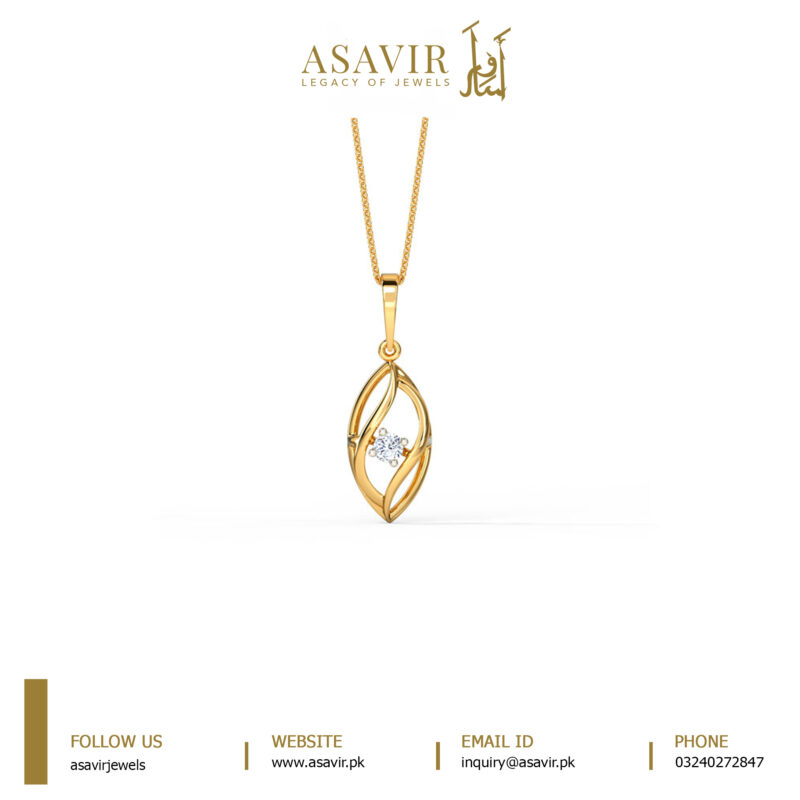 Name Initial Gold Alphabet A Pendant - Asavir