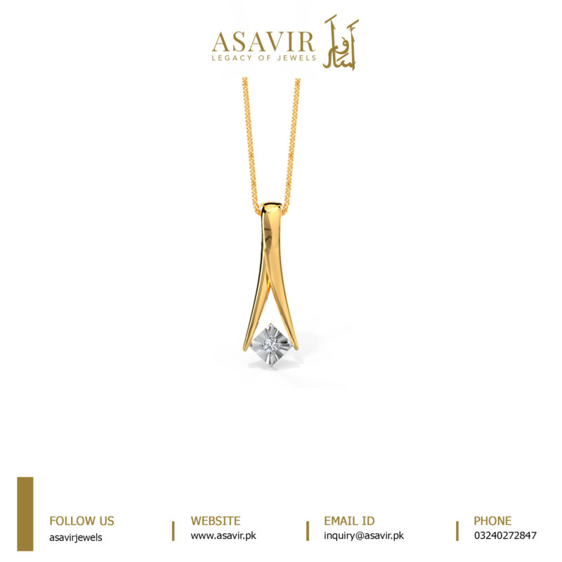 Name Initial Gold Alphabet A Pendant - Asavir