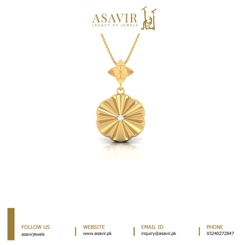 Name Initial Gold Alphabet A Pendant - Asavir