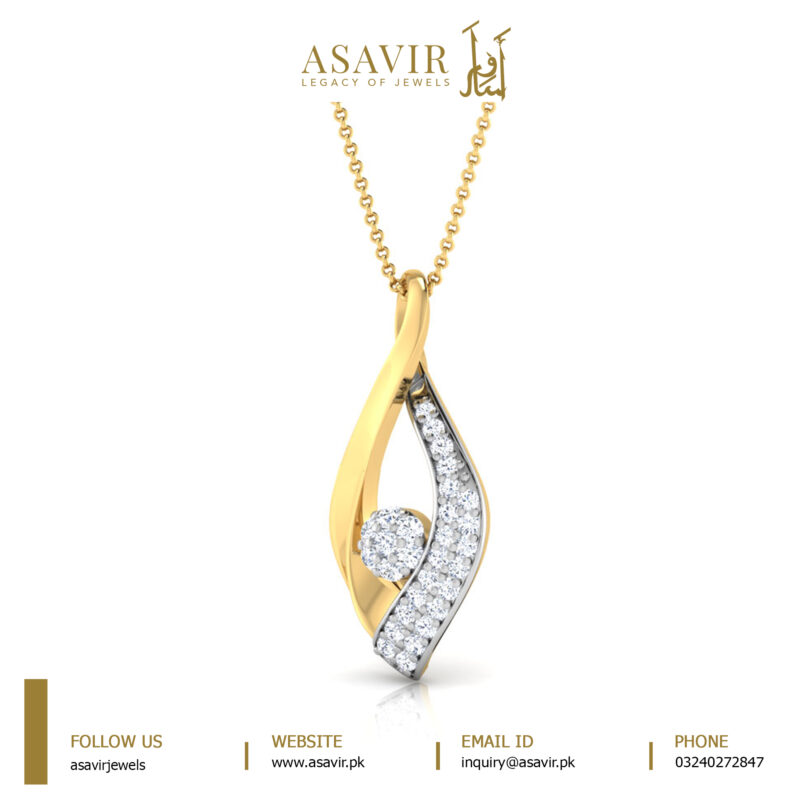 Name Initial Gold Alphabet A Pendant - Asavir