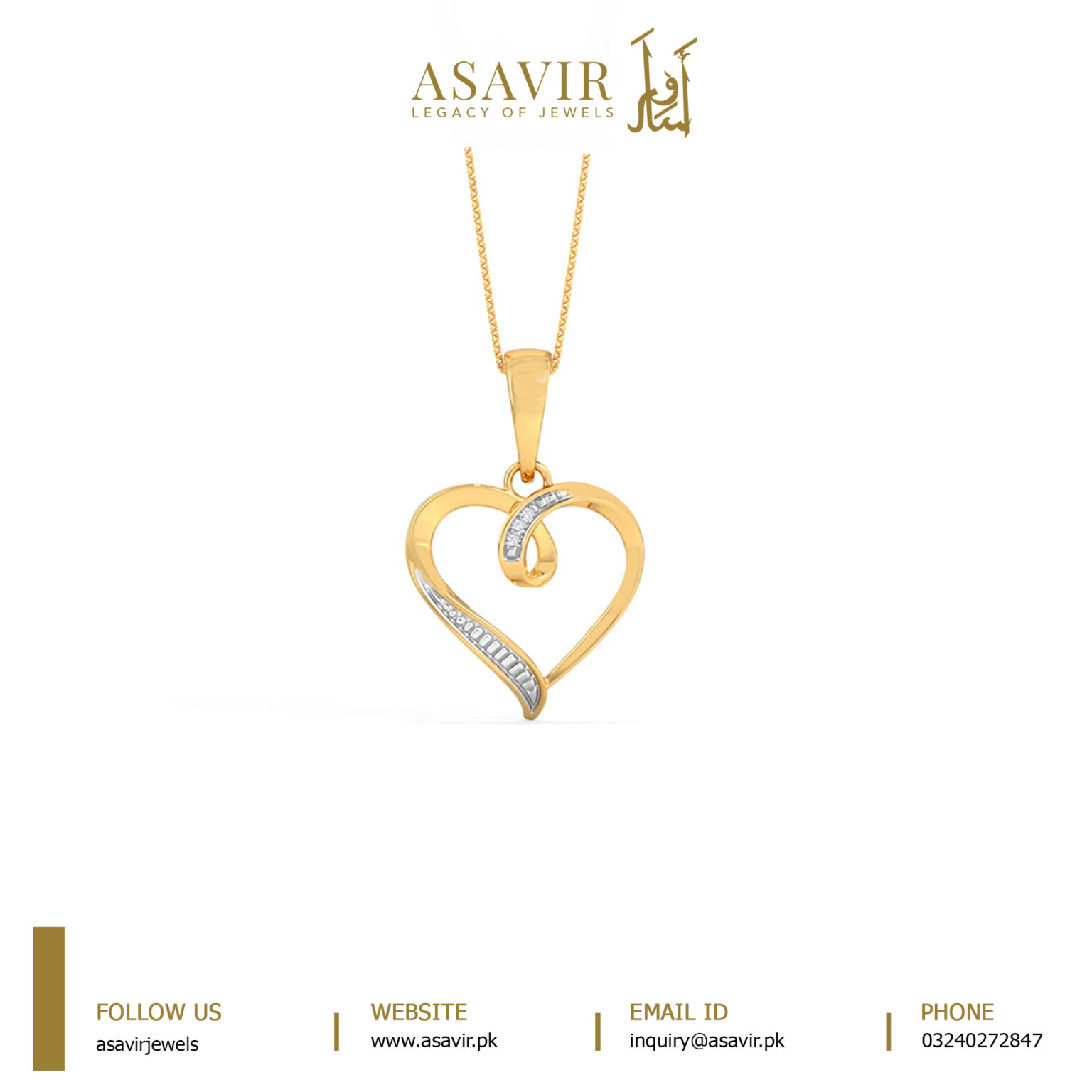 Name Initial Gold Alphabet A Pendant - Asavir