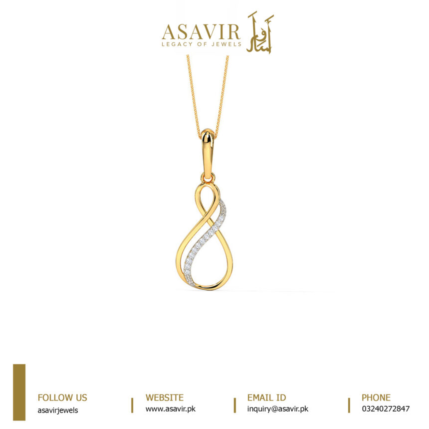 Name Initial Gold Alphabet A Pendant - Asavir