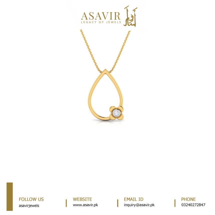 Name Initial Gold Alphabet A Pendant - Asavir